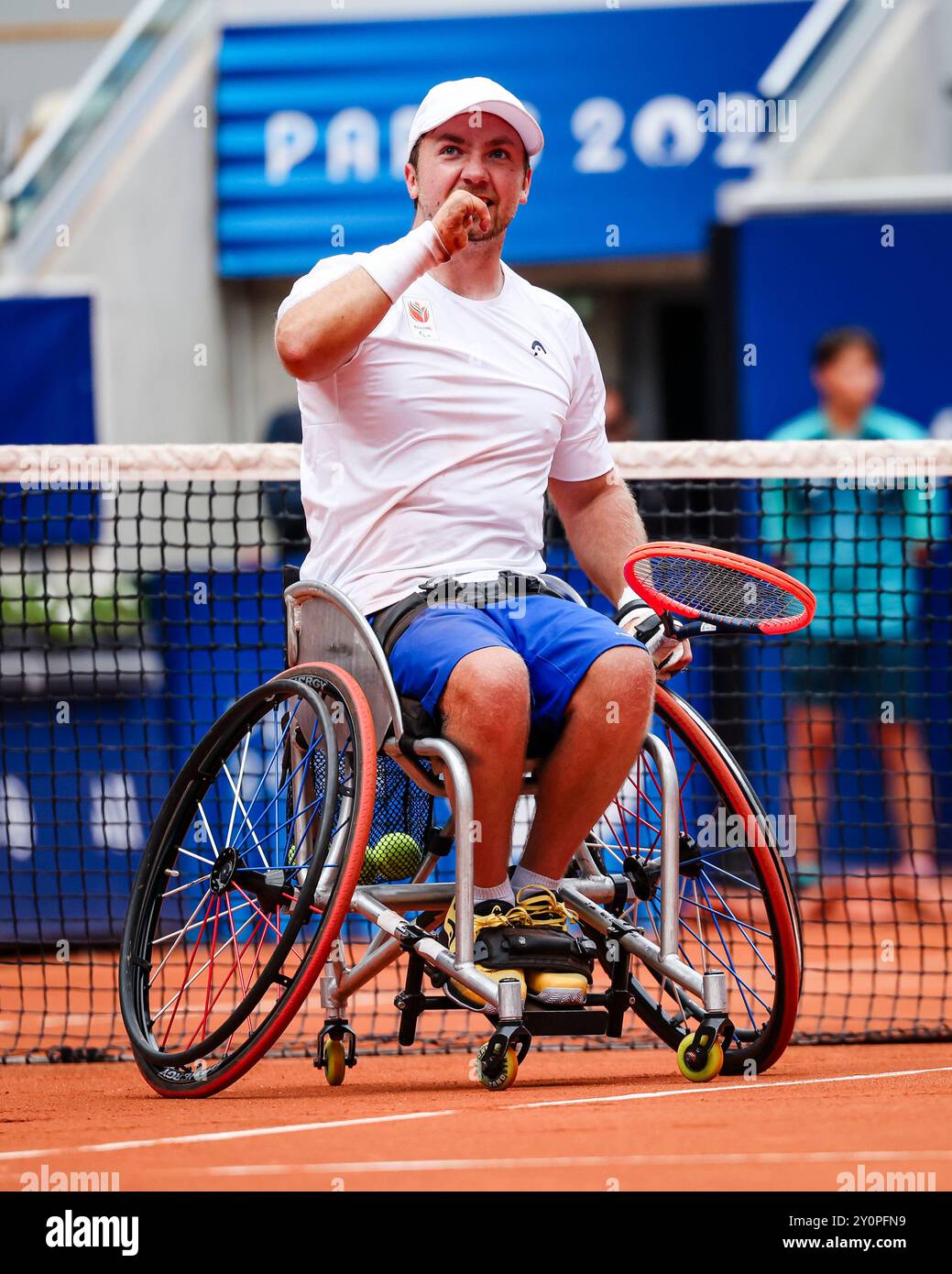 Paris, Sept. 3, 2024, Paralympic wheelchair tennis event. Sam Schroder ...