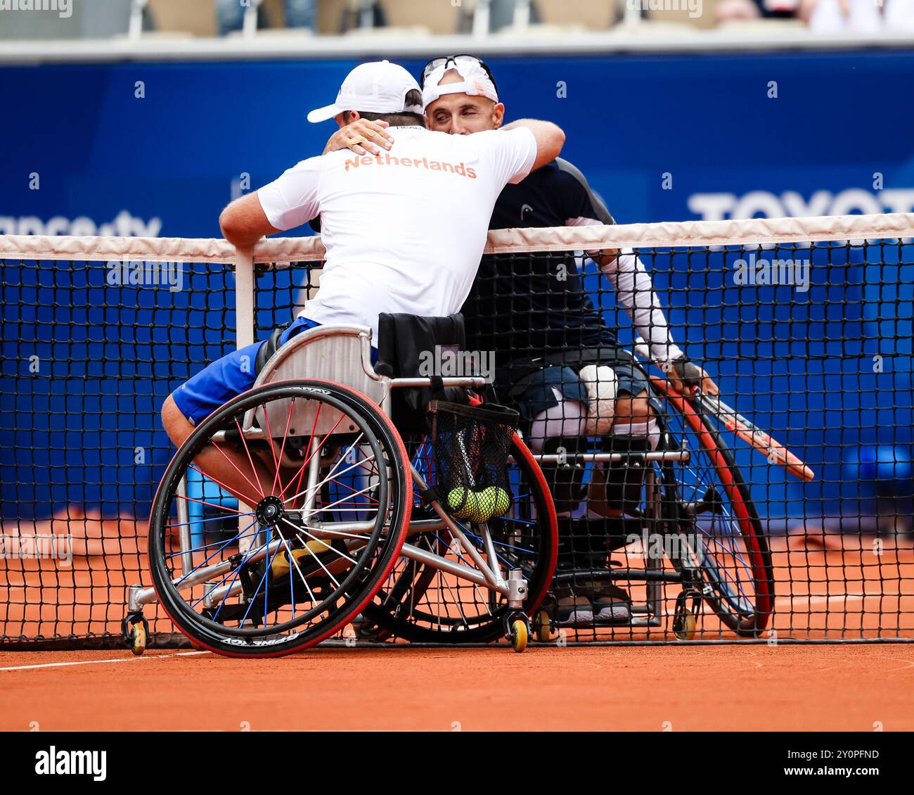 Paris, Sept. 3, 2024, Paralympic wheelchair tennis event. Sam Schroder ...