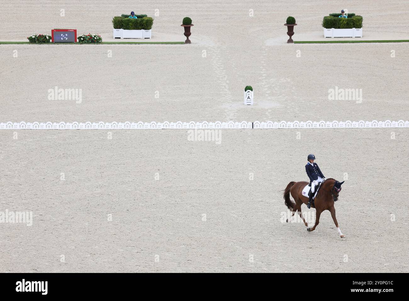 Fiona Howard of the U.S. competes in the equestrian grade II individual ...