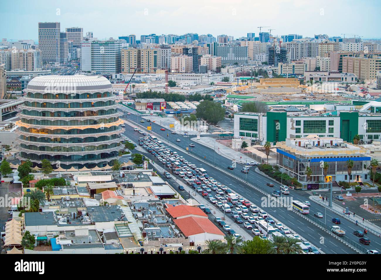 Burger Building Near Ramada Signal Doha Qatar Stock Photo - Alamy