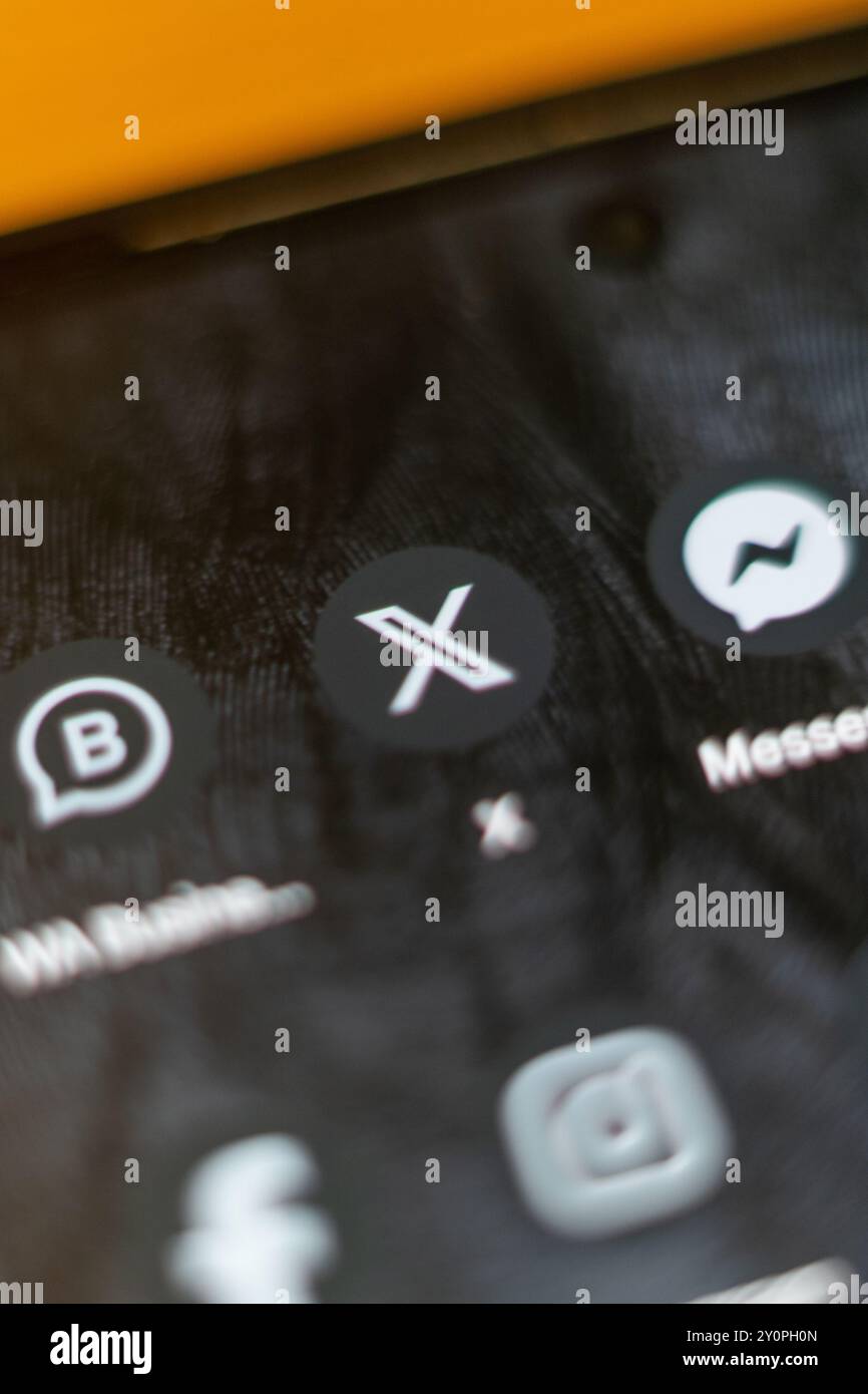 BRAZIL - SEPTEMBER 1, 2024: Brazil block on social network X. Social ...