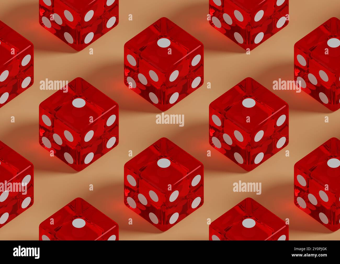 Red casino dice isometric seamless pattern. 3d illustration Stock Photo ...