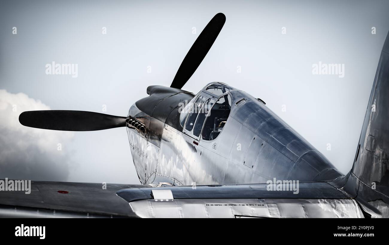 cockpit of a historical fighter plane Stock Photo - Alamy