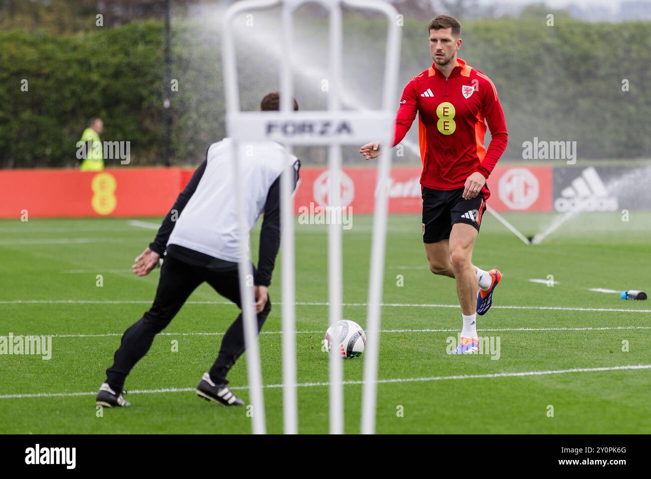 PONTYCLUN, WALES - 03 SEPTEMBER 2024: Wales' Chris Mepham during a ...