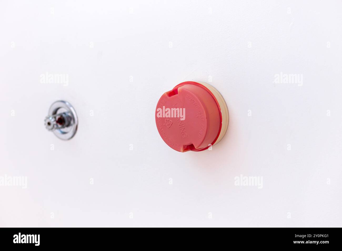 Ceiling mounted fire alarm sensor. conventional fire system, heat and ...