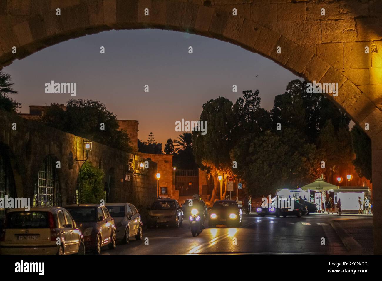 Gate of the Arsenal in Rhodes Old Town Stock Photo - Alamy