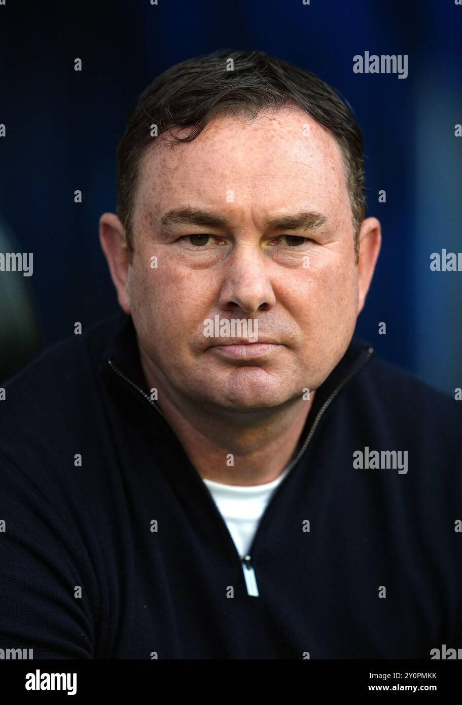 Morecambe manager Derek Adams before the Bristol Street Motors Trophy ...
