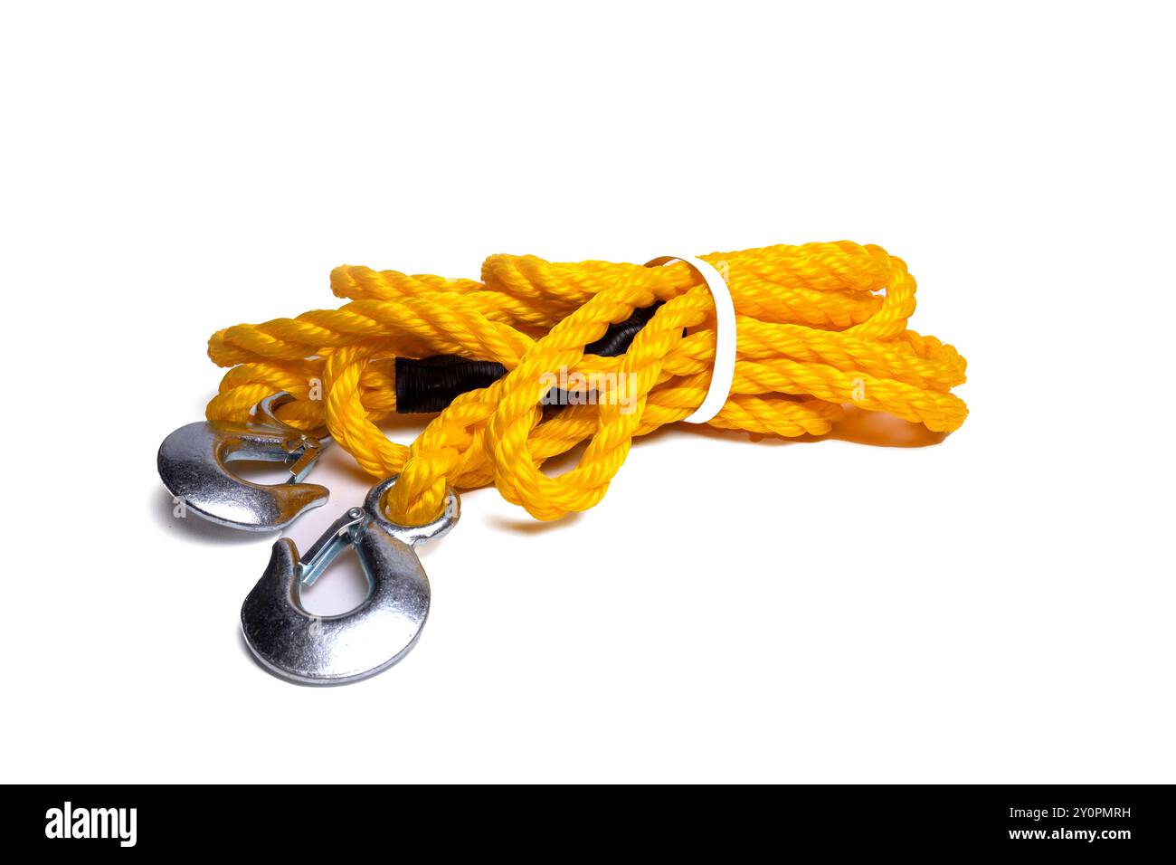 Car towing cable on white Stock Photo - Alamy