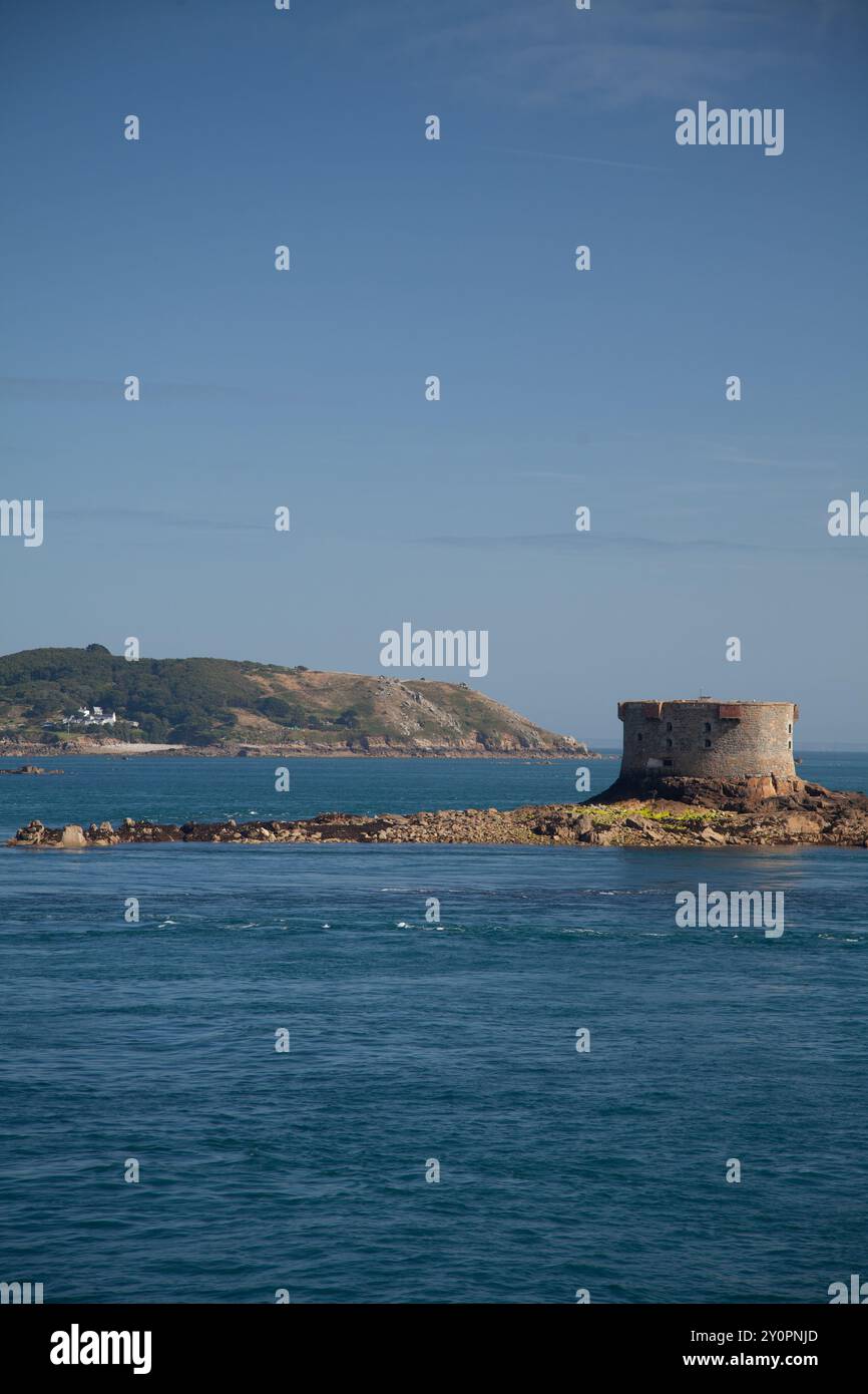 View of Brehon Tower in the Little Russell Channel with the Island of ...