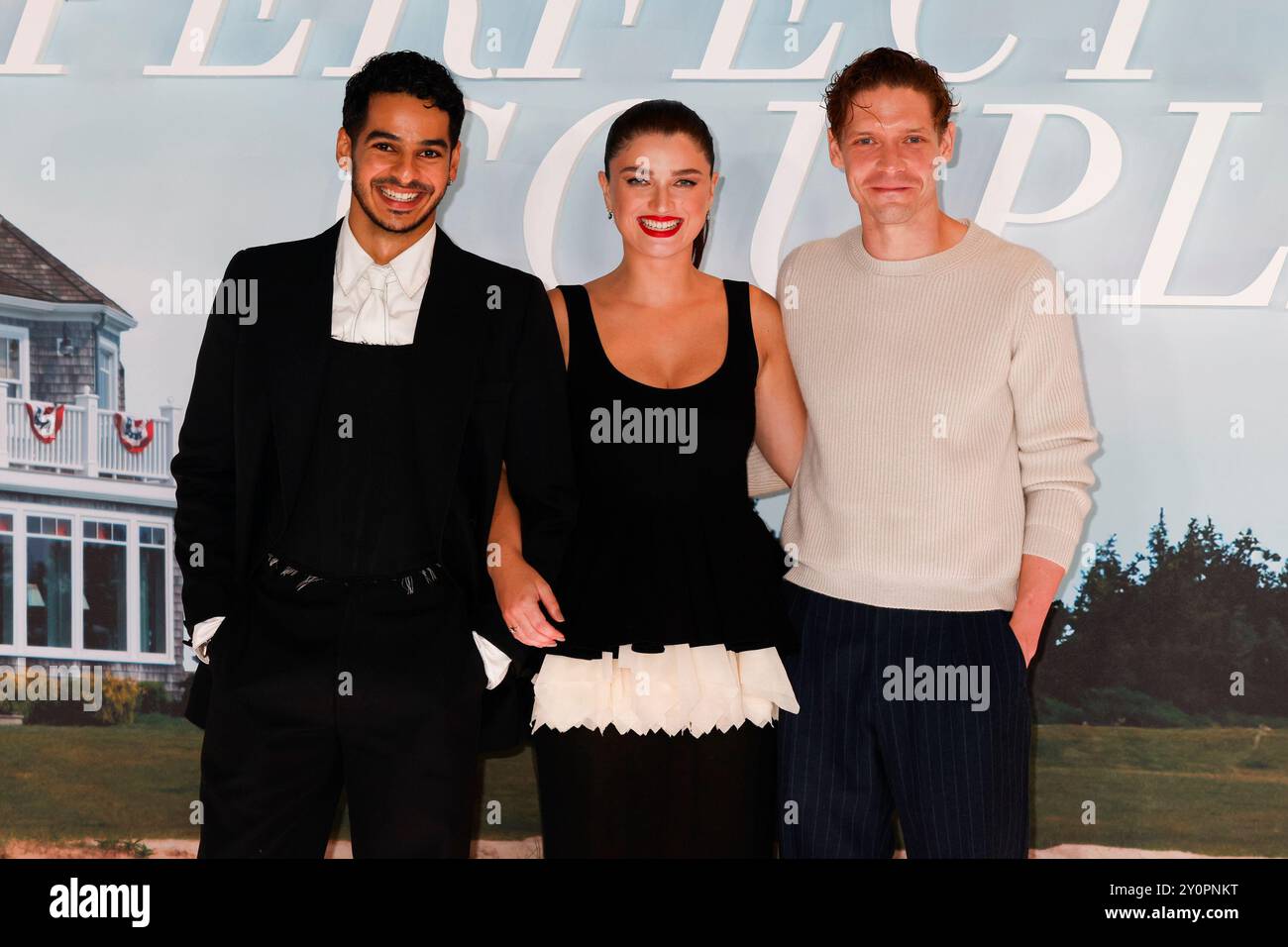 Ishaan Khattar, Eve Hewson and Billy Howle attend The Perfect Couple UK ...
