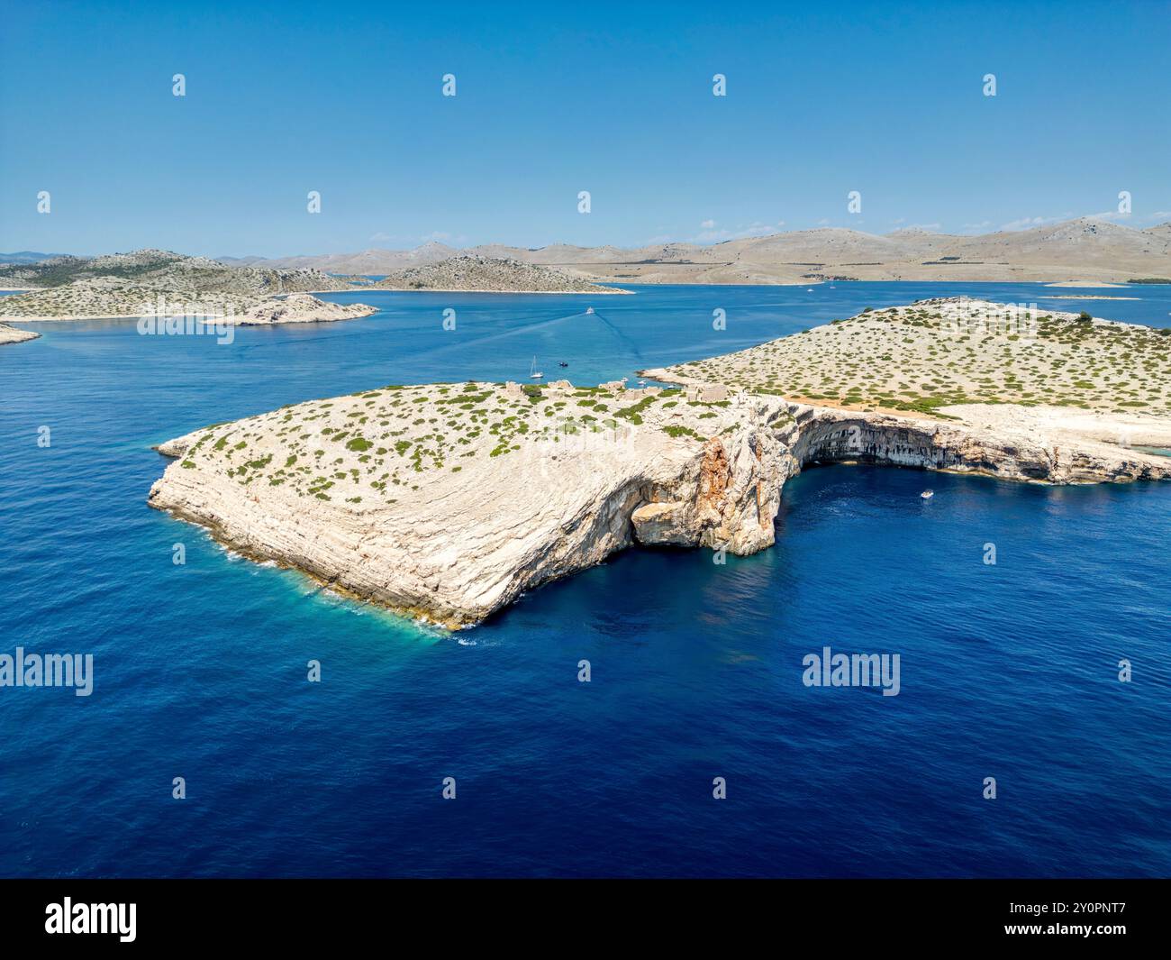 Kornati Islands, Croatia - August 2, 2024: Aerial view of famous ...
