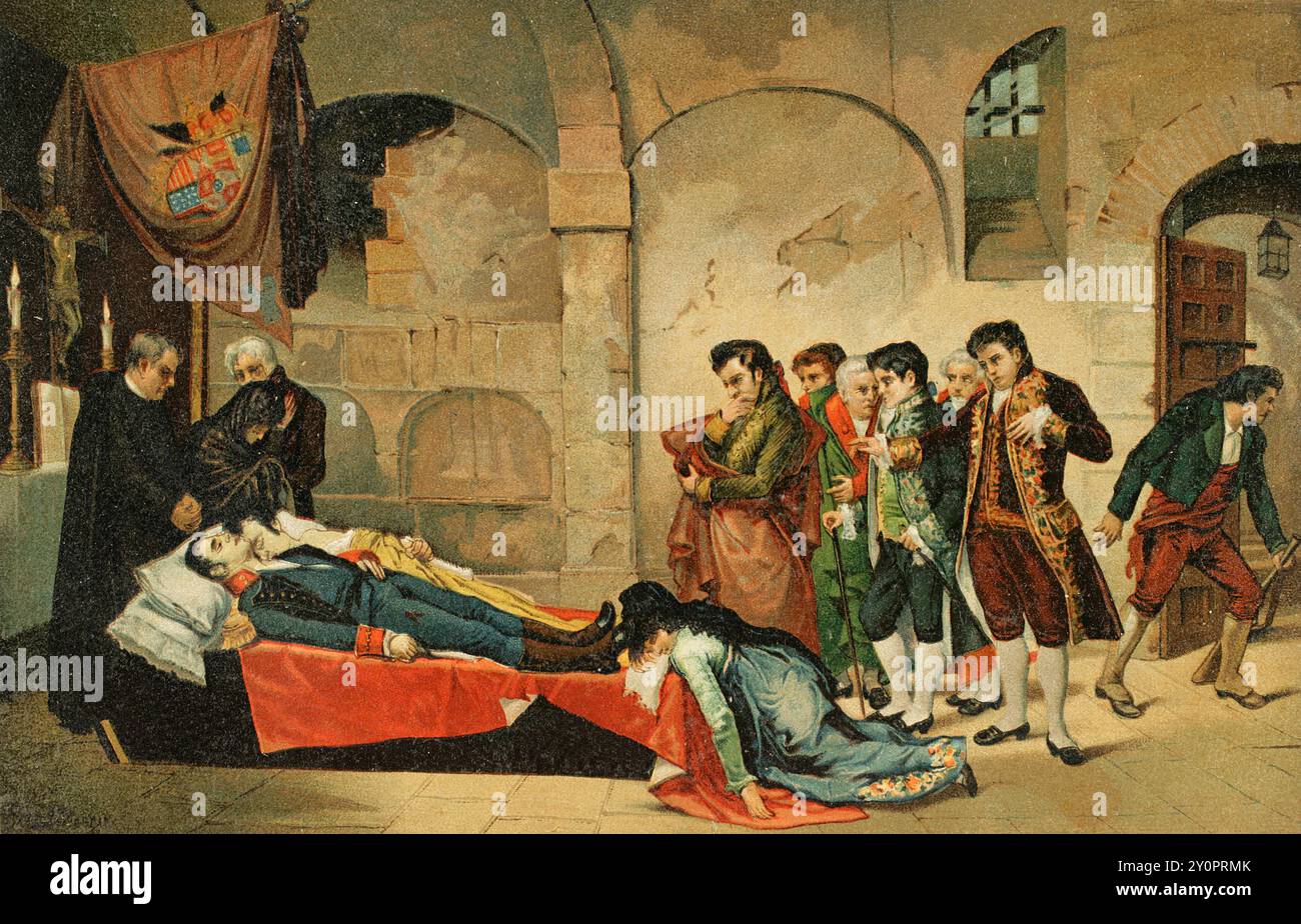 Peninsular War (1808-1814). Madrid. The corpses of Daoiz and Velarde in ...