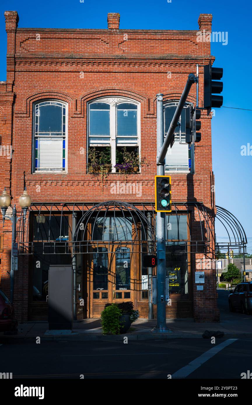 Old brick buildings from the 1880’s and 1890s in the main street of ...