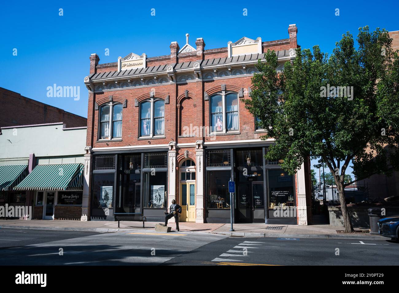 Old brick buildings from the 1880’s and 1890s in the main street of ...