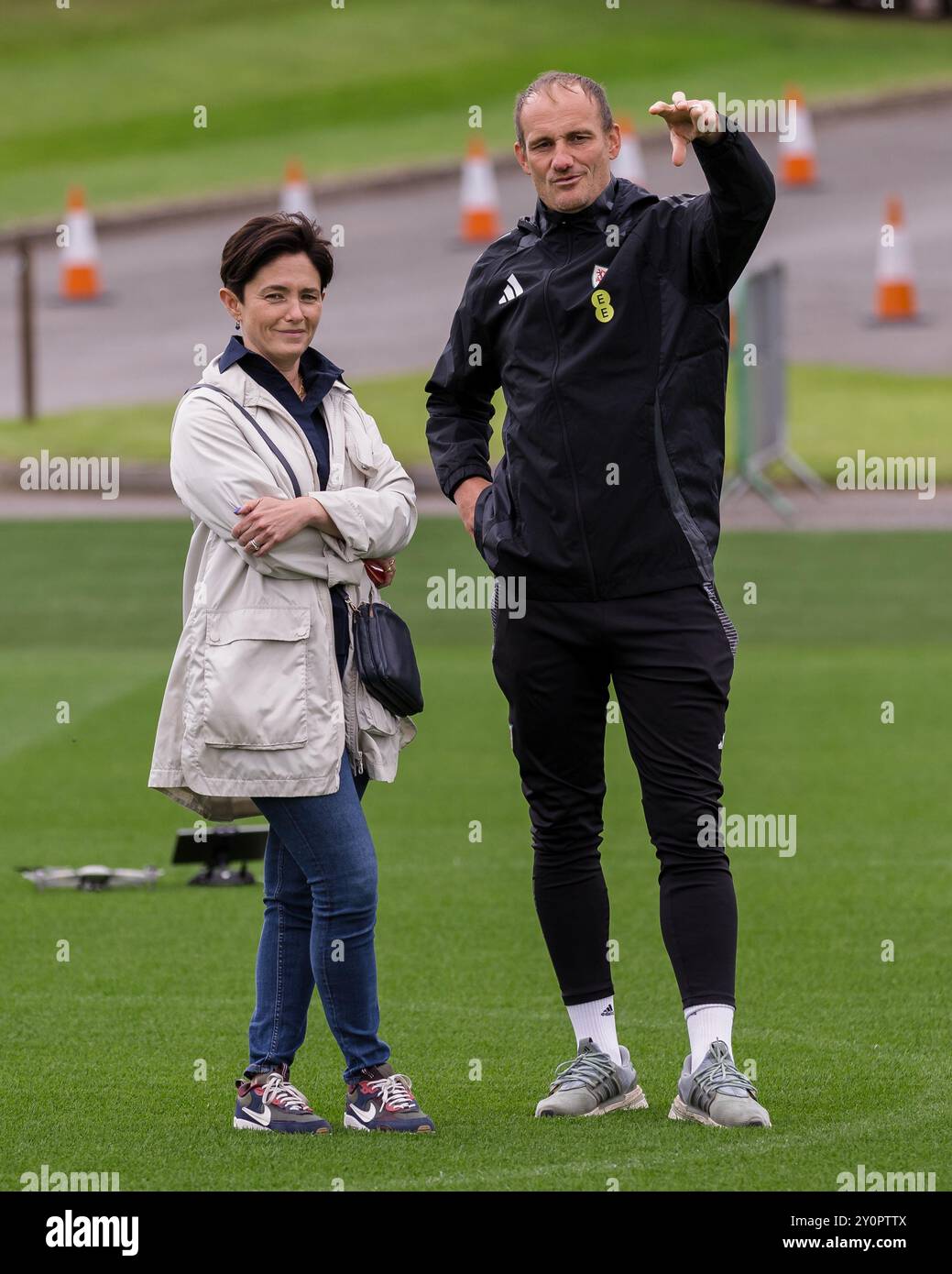 PONTYCLUN, UK. 03rd Sep, 2024. Wales' Chief Football Officer Dr David ...
