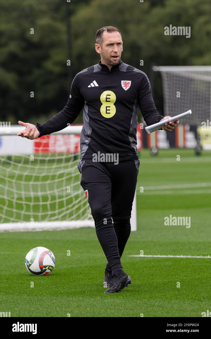 PONTYCLUN, WALES - 03 SEPTEMBER 2024: Wales’ Assistant Coach Andrew ...