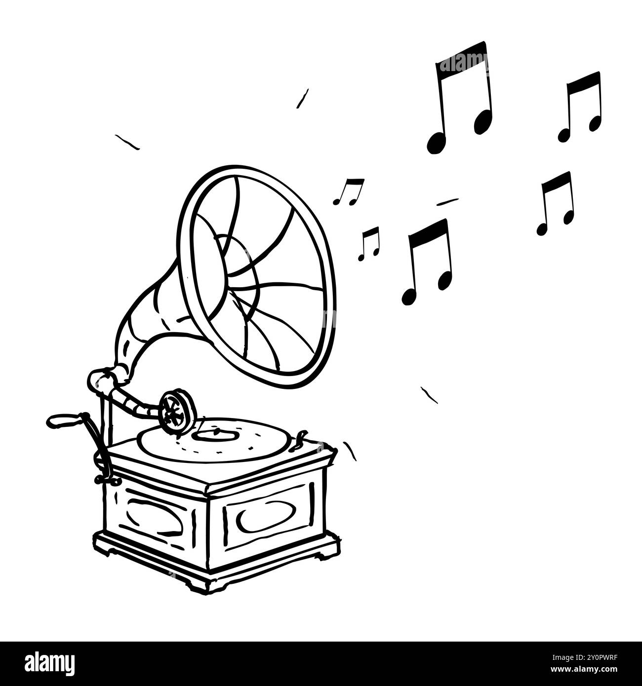 Cartoon music notes Black and White Stock Photos & Images - Alamy