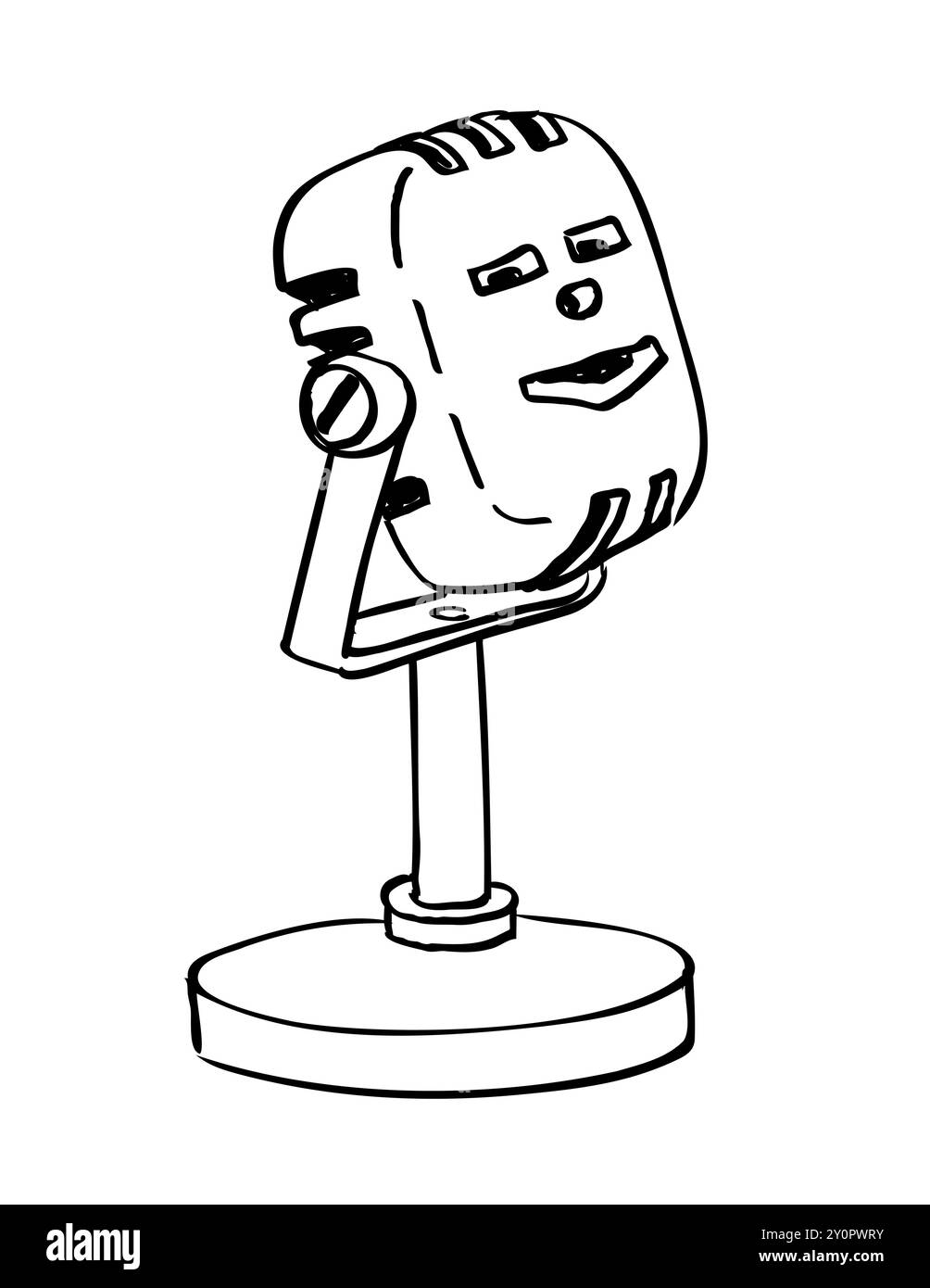 Drawing sketch style illustration of a cartoon character vintage ...