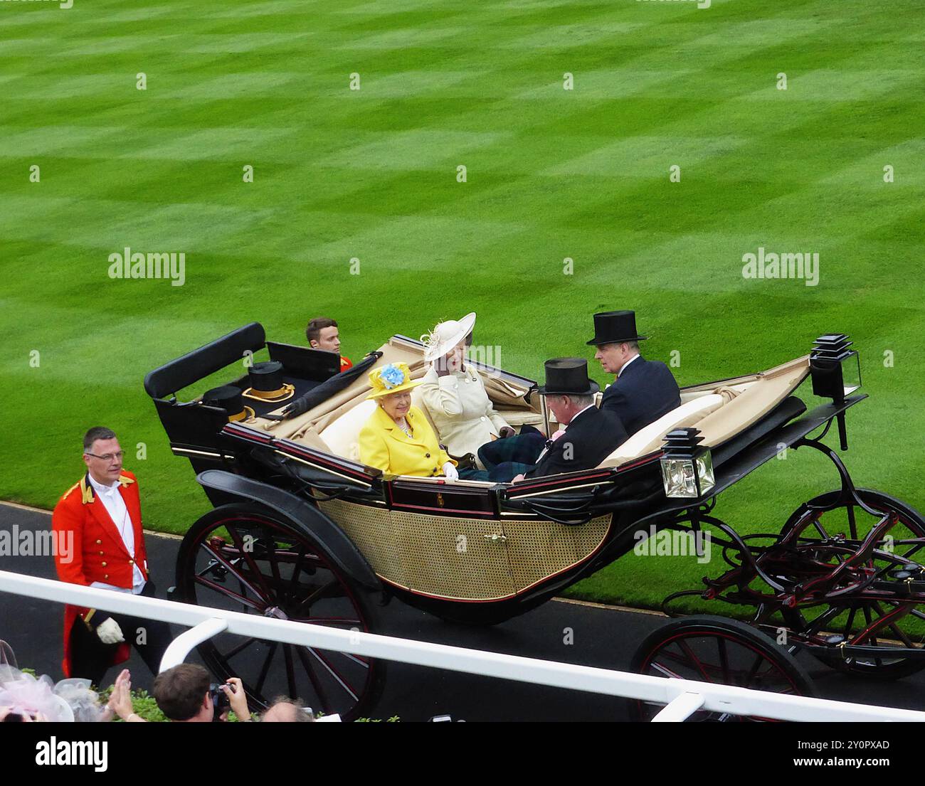 The late Queen Elizabeth ii enjoying Royal Ascot with Princess Anne and ...