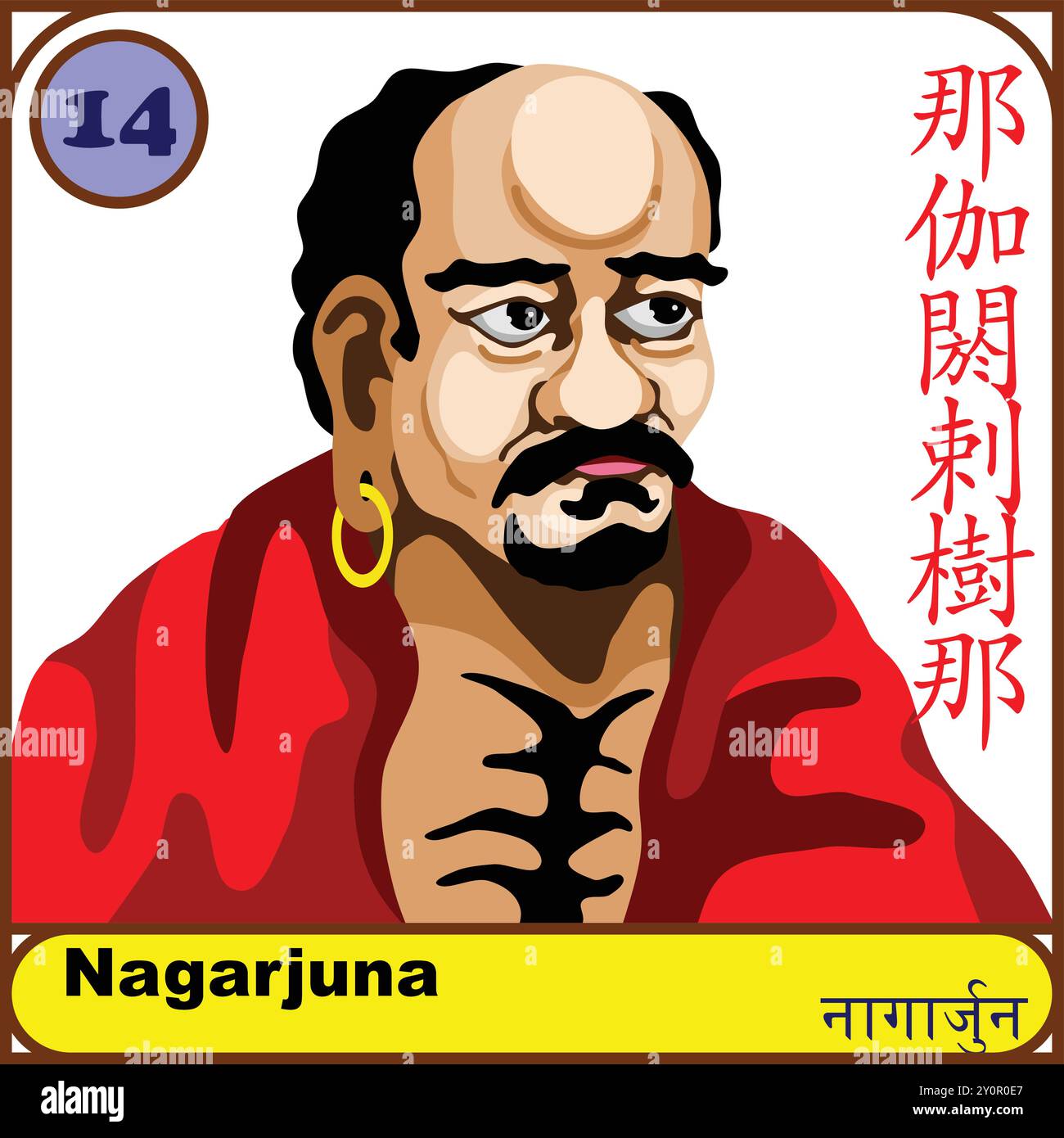 Nagarjuna 14th Buddha Patriarch Stock Vector Image & Art - Alamy