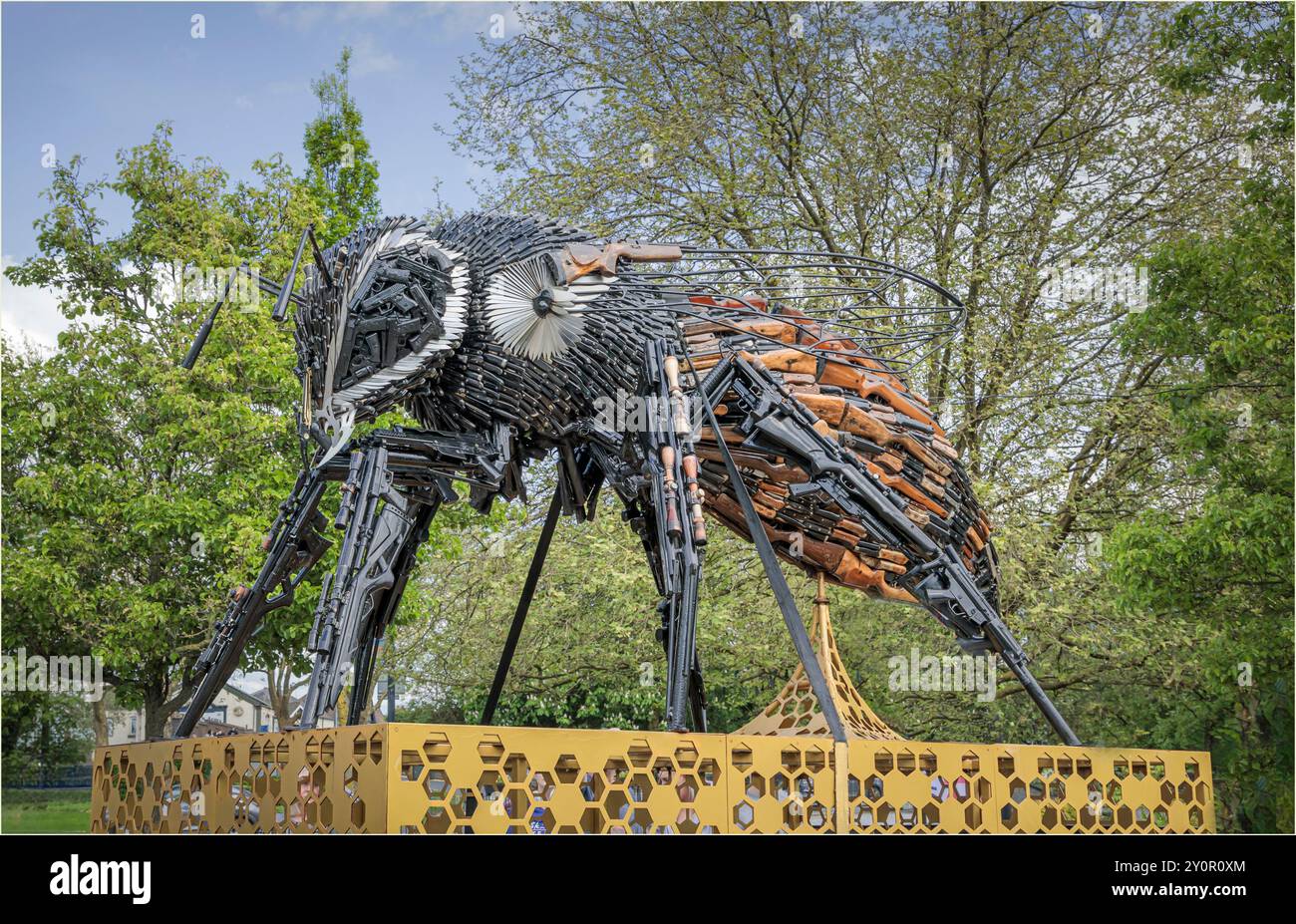 Crewe, Cheshire East, UK -May 5th 2024 - Manchester Bee anti-violence ...