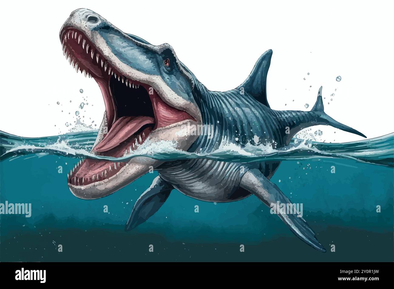 Mosasaurus: King of the Cretaceous Oceans Stock Vector Image & Art - Alamy