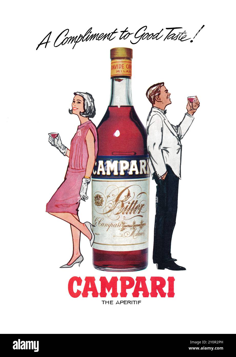 Vintage campari ad advertisement Cut Out Stock Images & Pictures - Alamy