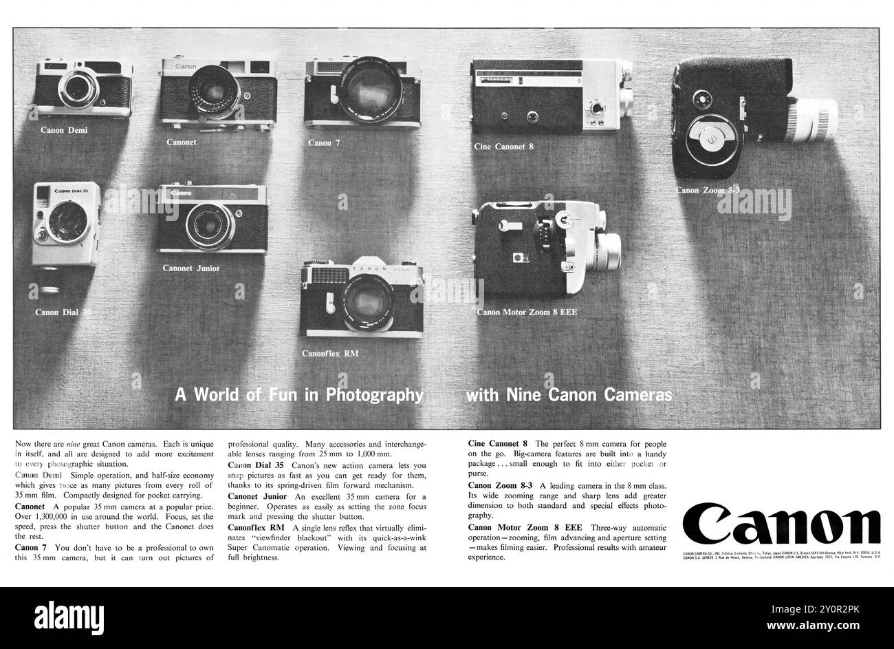Canon camera 60's Black and White Stock Photos & Images - Alamy