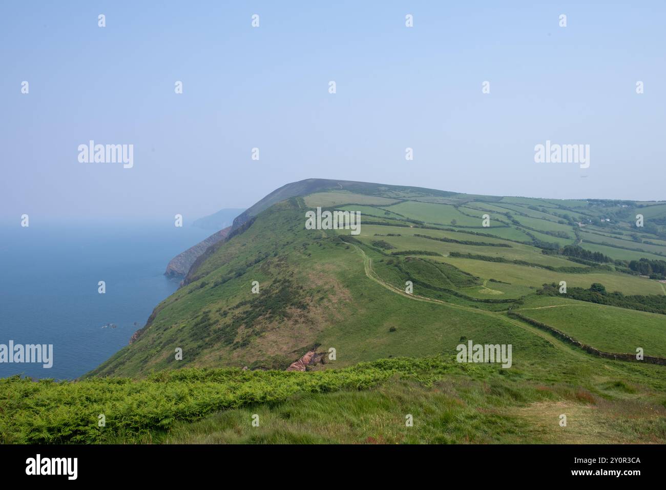 Landscape photo of Great Hangman on the South West coast path Stock ...
