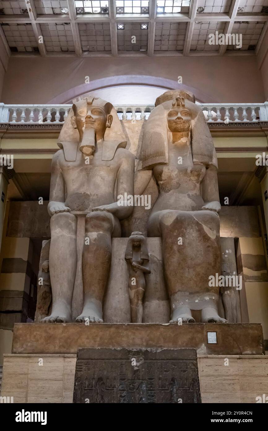 Egyptian Museum(Cairo museum), colossal statue of king Amenhotep III ...