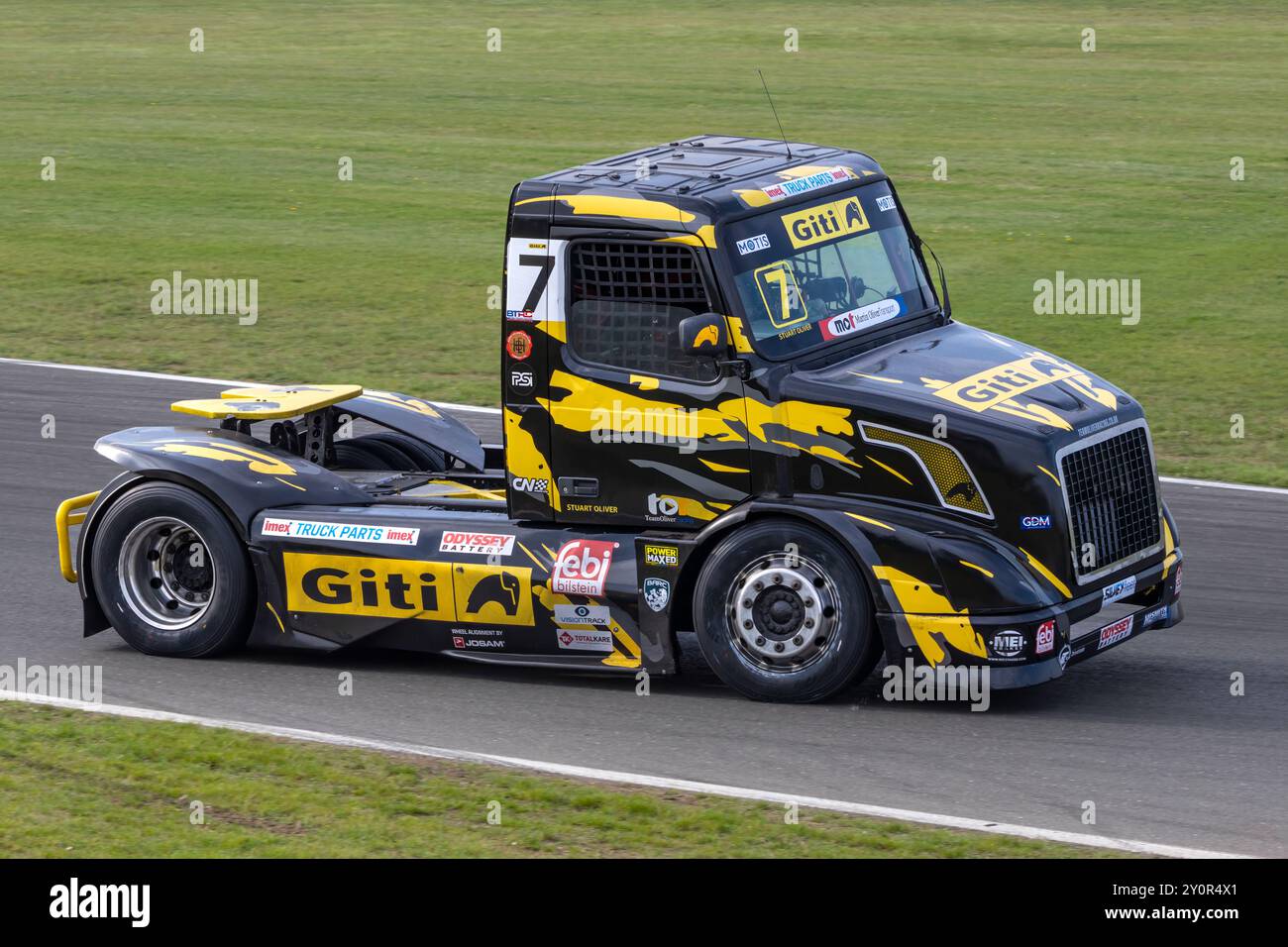 Stuart Oliver in the Team Oliver Racing Volvo VNL during the 2023 ...