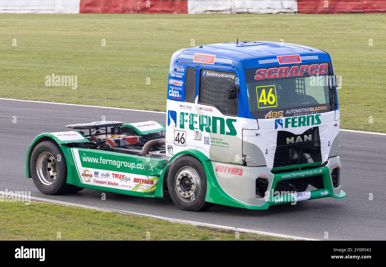 Bradley Smith in the Smith Racing MAN TGX truck at the 2023 Snetterton ...
