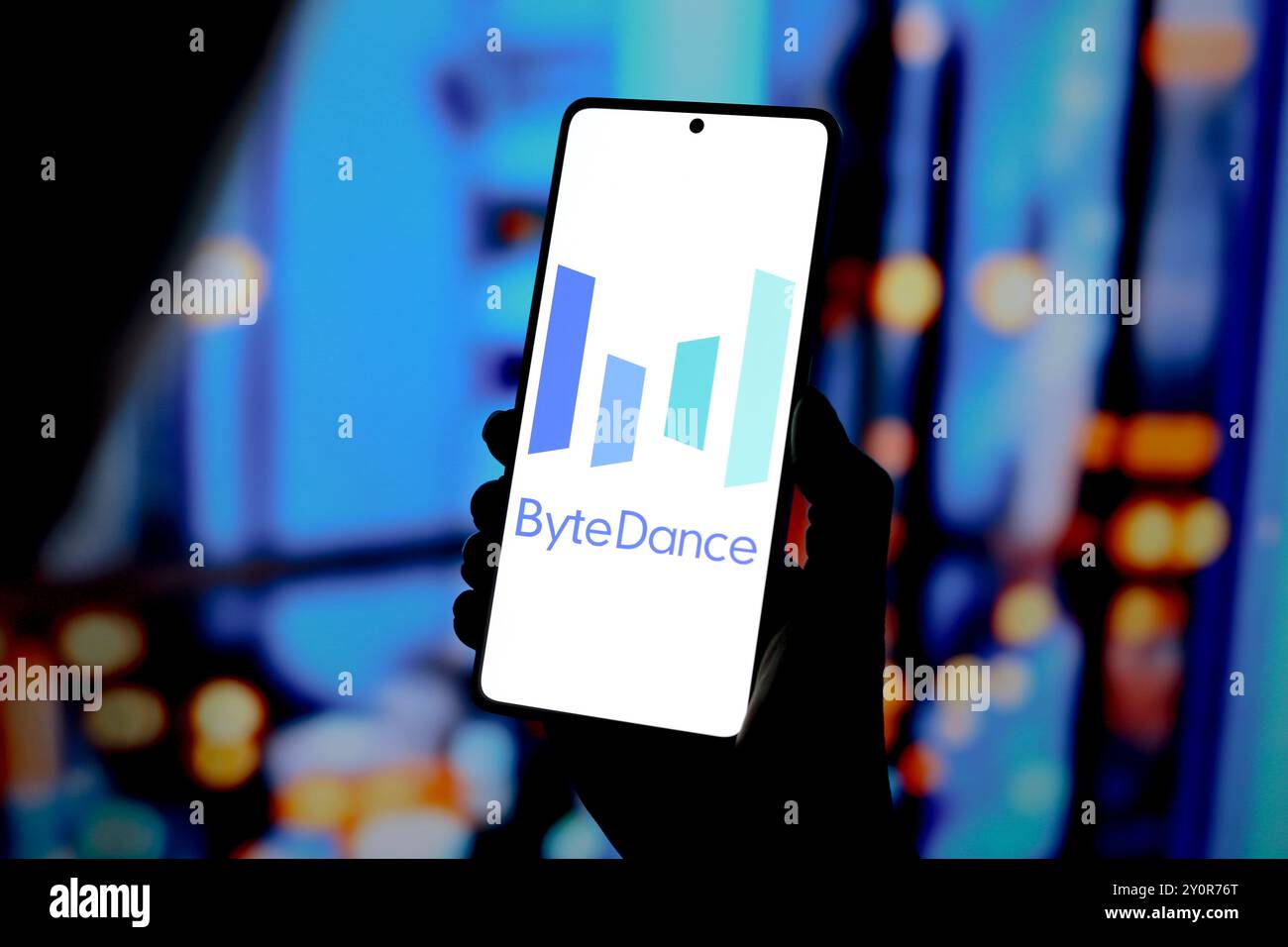 In this photo illustration, the ByteDance logo is displayed on a ...