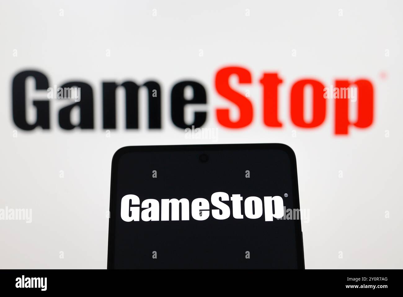 September 3, 2024, Paraguay. In this photo illustration, the GameStop ...