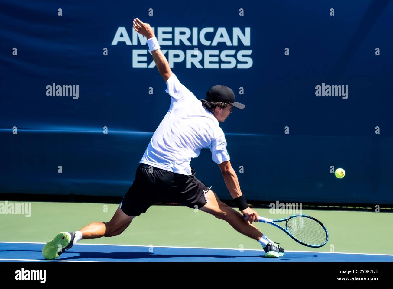 Taro Daniel (JPN) competes in round 1 of the 2024 US Open Tennis Stock ...