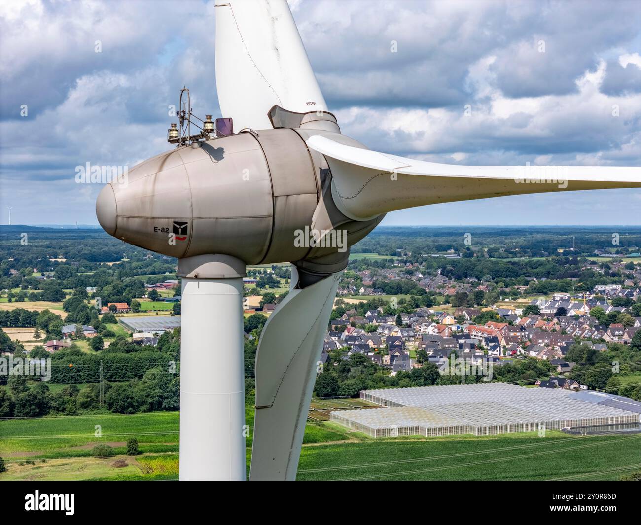 Wind turbine, type Enercon E-82, near Gladbeck, NRW, Germany Stock ...