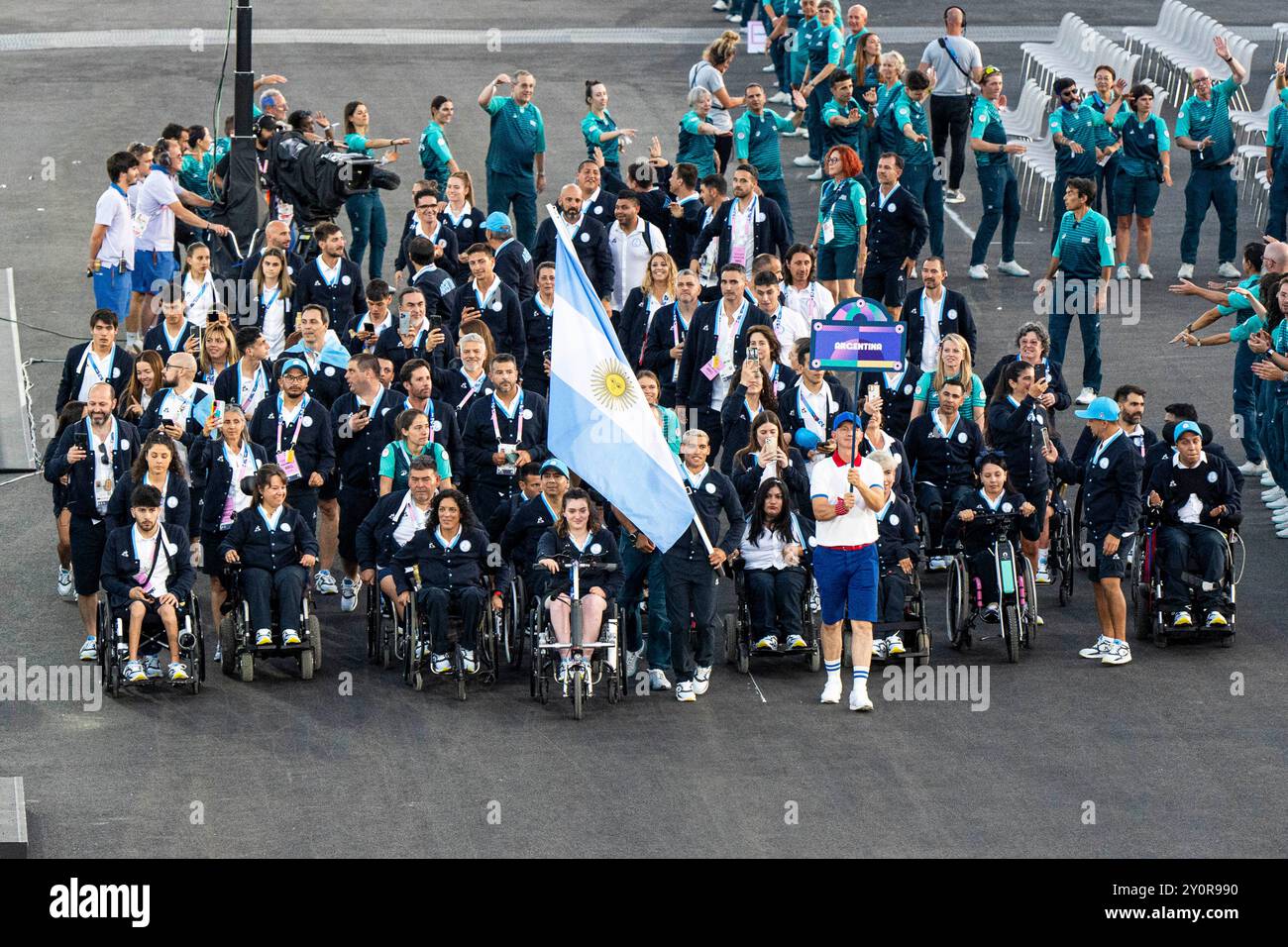 The Argentine delegation parades during the Paralympic Summer Games ...