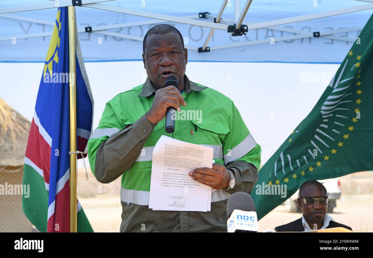 Tses, Namibia. 3rd Sep, 2024. Namibian Deputy Prime Minister and ...