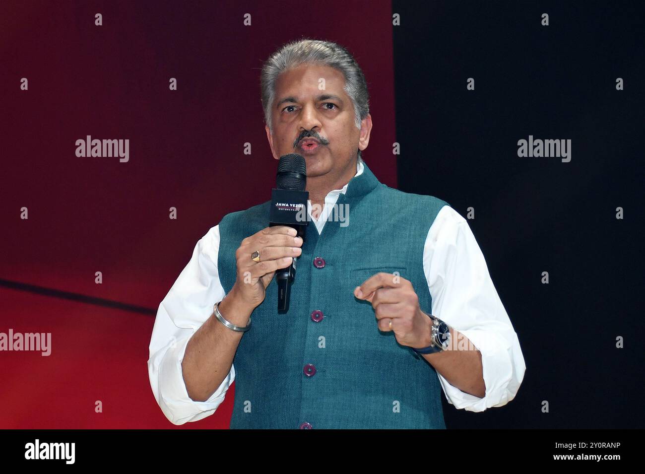 Chairperson of Mahindra and Mahindra, Anand Mahindra speaks during the ... Chairperson of Mahindra and Mahindra, Anand Mahindra speaks during the ...