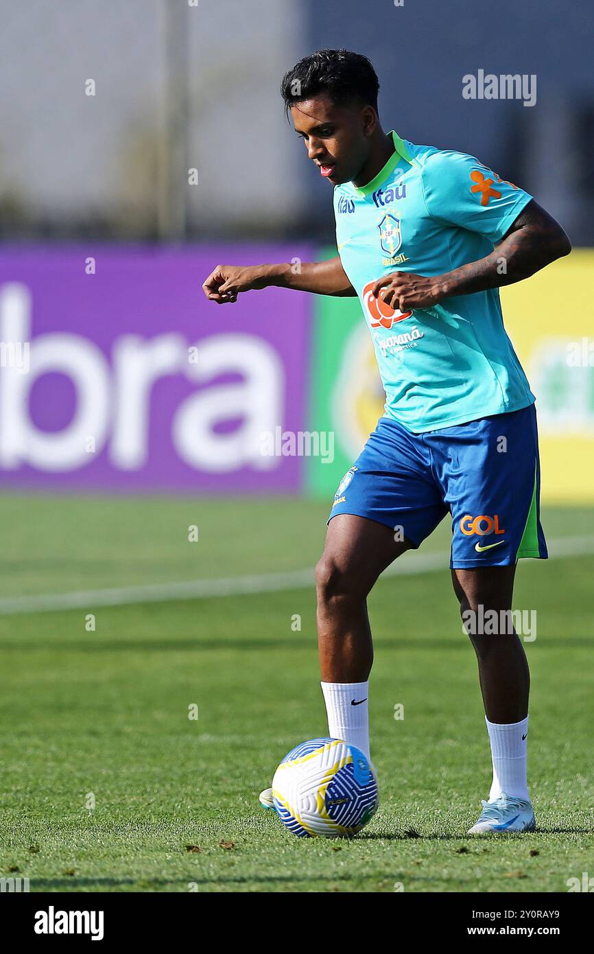 Curitiba, Brazil. 03rd Sep, 2024. Rodrygo of the Brazilian National ...