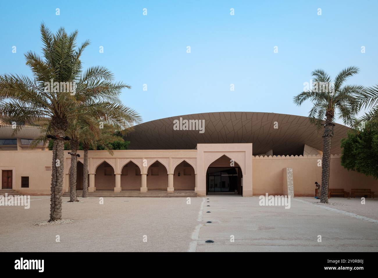 Doha, Qatar - 29 August 2024: Exterior view of Sheikh Abdulla bin ...