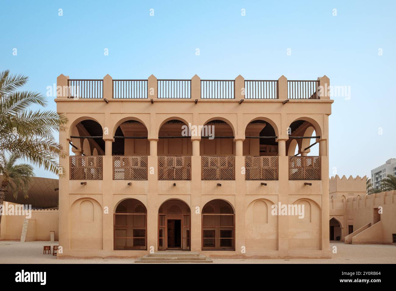 Doha, Qatar - 29 August 2024: Exterior view of Sheikh Abdulla bin ...