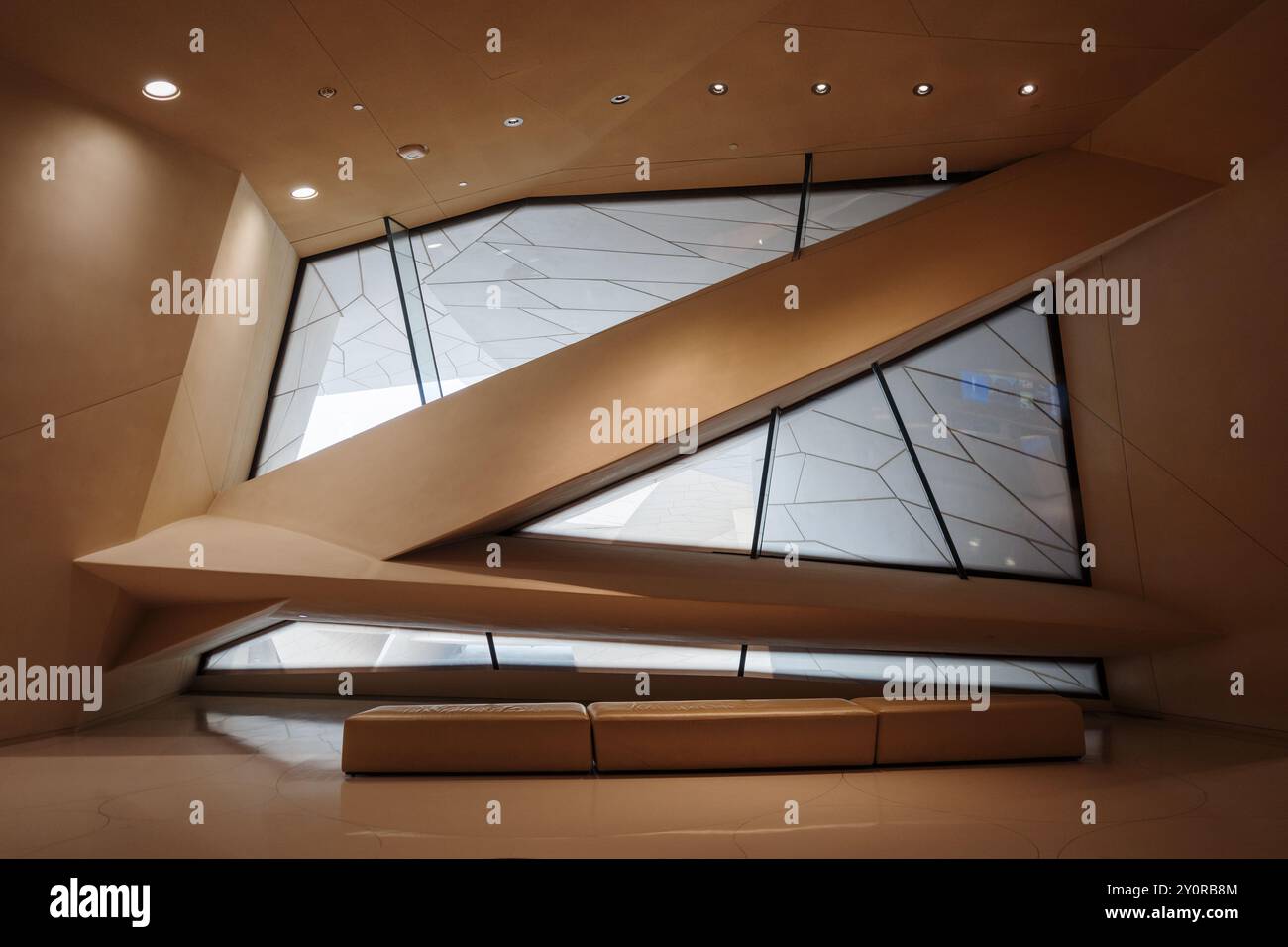 Doha, Qatar - 29 August 2024: Interior view at National Museum of Qatar ...
