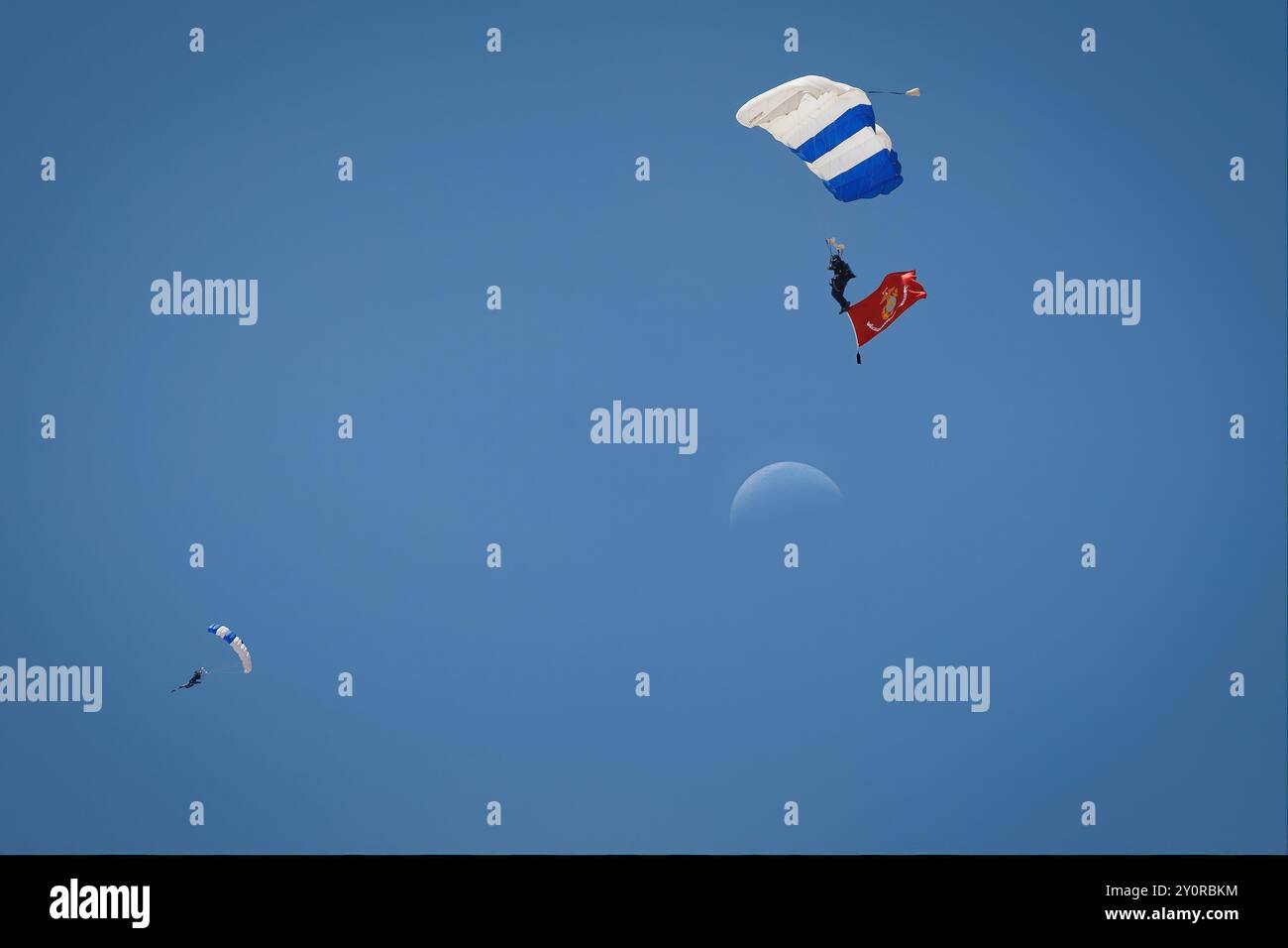 The USAF Academy Wings of Blue Parachute Team at the 2024 Legacy of ...