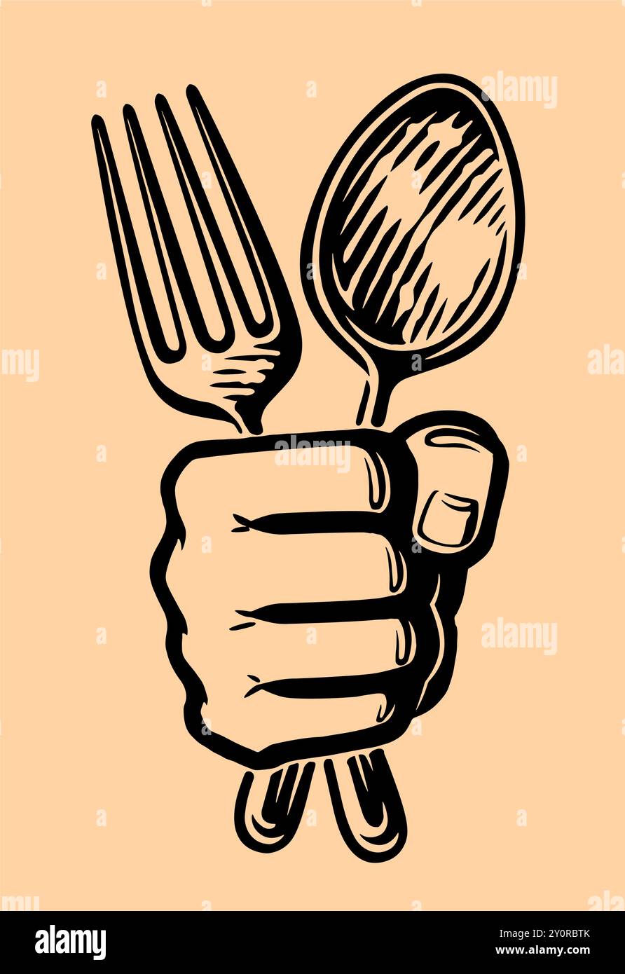 Spoon drawing hi-res stock photography and images - Alamy