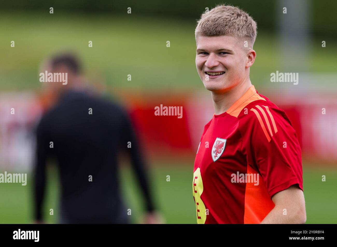 PONTYCLUN, WALES - 02 SEPTEMBER 2024: Wales' Jordan James during a ...
