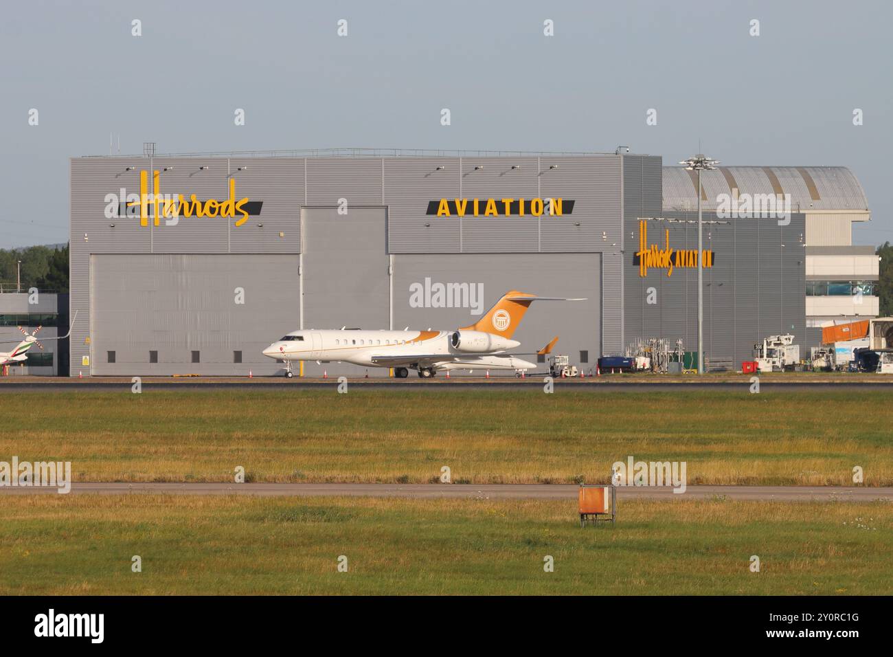 Harrods Aviation aircraft hanger at London Stansted Airport, Essex ...