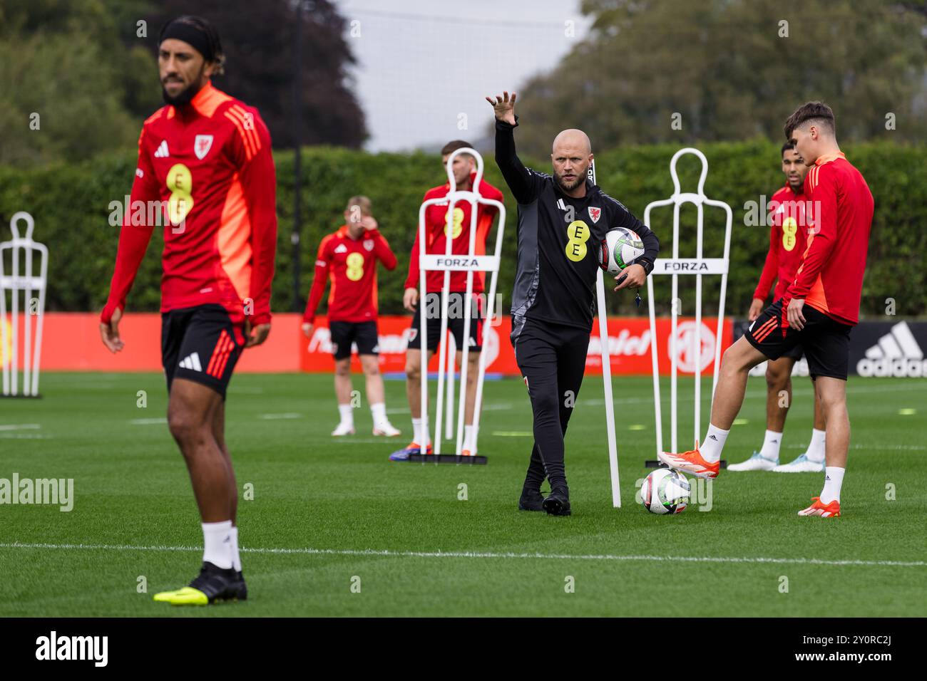 PONTYCLUN, WALES - 02 SEPTEMBER 2024: Wales’ Assistant Coach James ...