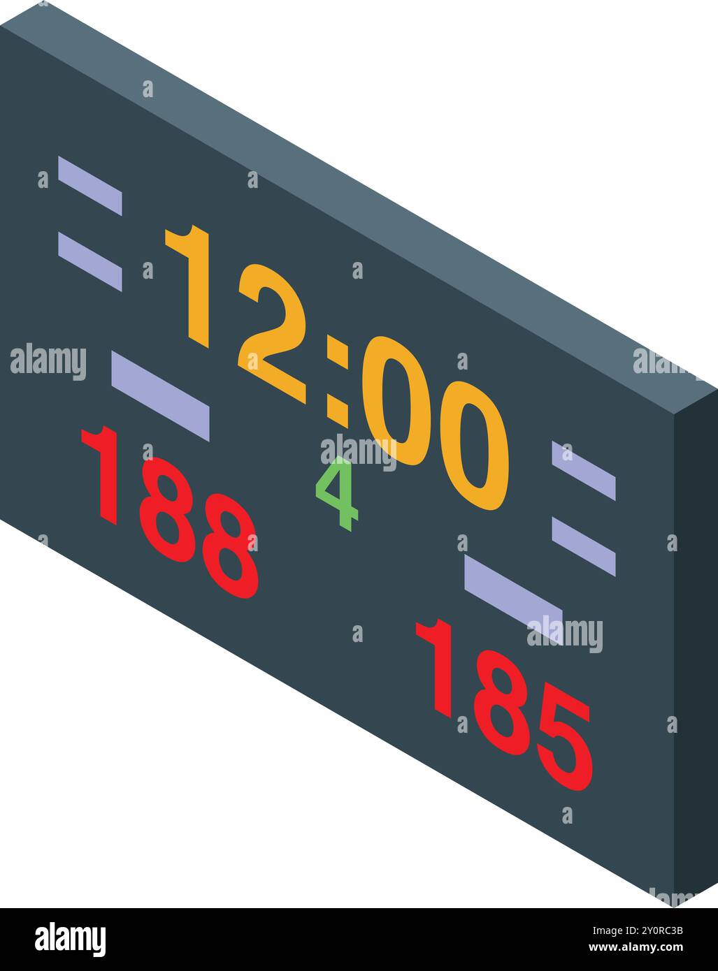 Basketball scoreboard is showing time and score of basketball game ...