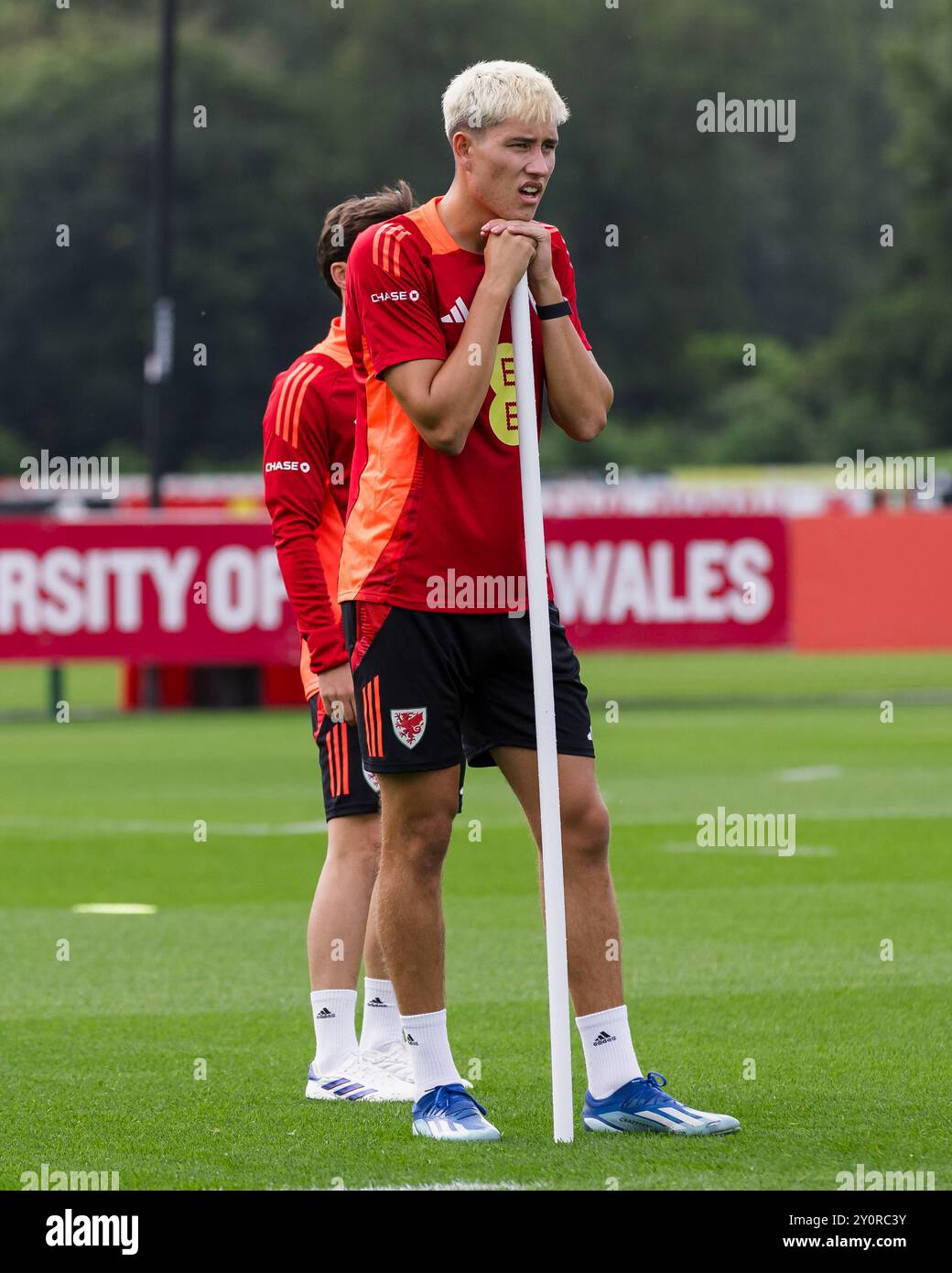 PONTYCLUN, WALES - 02 SEPTEMBER 2024: Wales' Rubin Colwill during a ...
